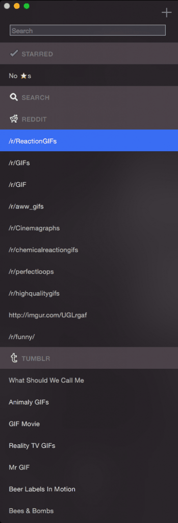 Find and Share GIF Images Easily using GIFs for Mac OS X