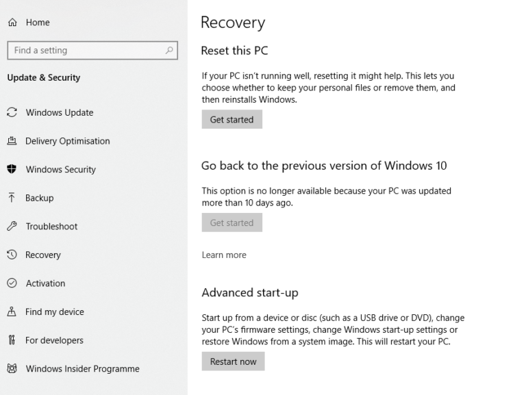 Enable or Disable Driver Signature Enforcement on Windows 10