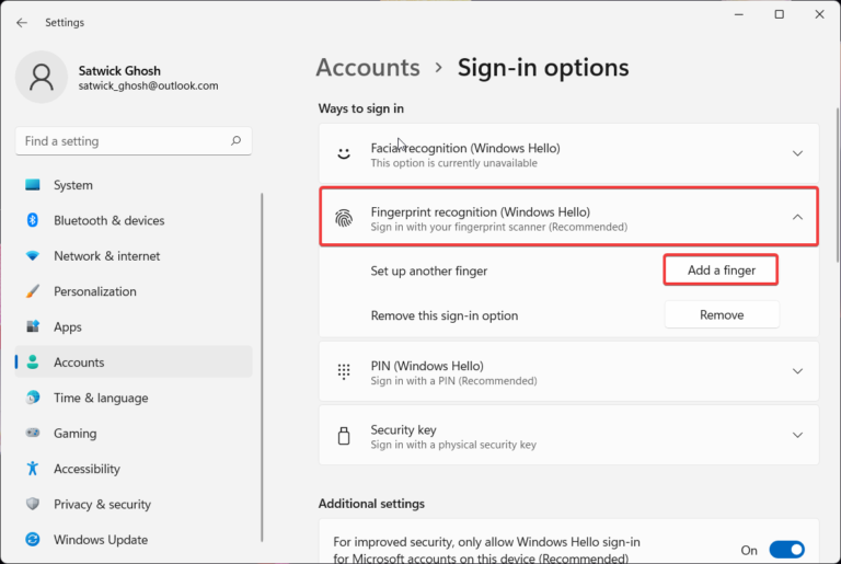 Resolved: Fingerprint Sensor Not Working Windows 11